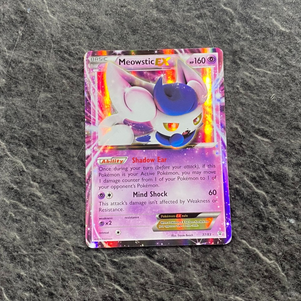 Pre-owned 2016 Meowstic EX 37/83 Pokemon Card - Own4Less